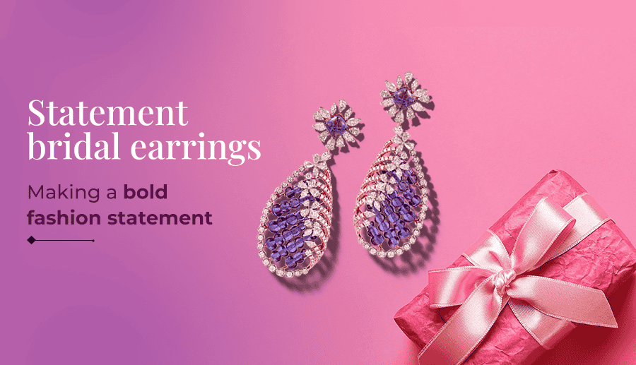 Making a bold fashion statement with Statement Bridal earring
